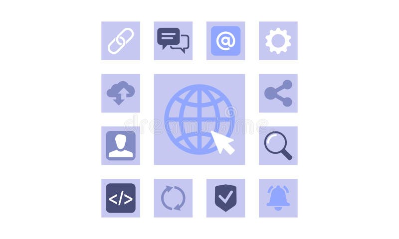 Digital Communication Design Concept, Web, Online Business Network ...