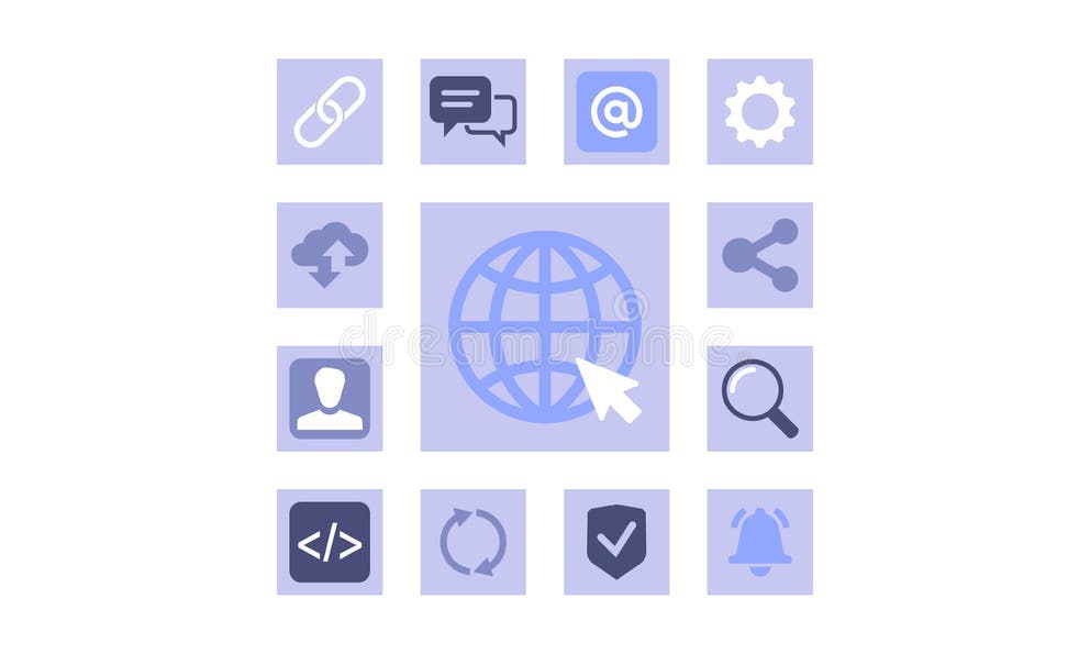 Digital Communication Design Concept, Web, Online Business Network Connect. Vector Illustration ...