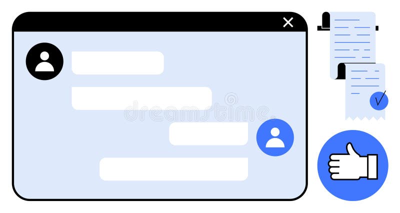 Digital Communication Interface with Chat Box, Documents, and Approval ...