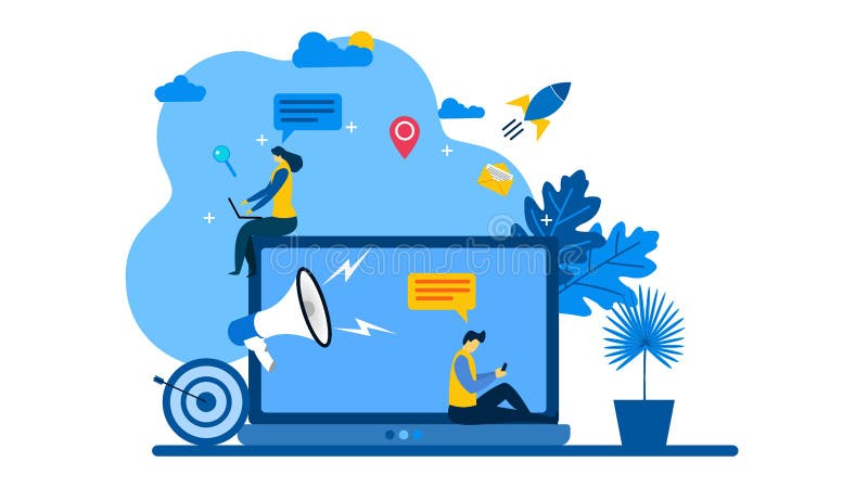 Digital communication stock vector. Illustration of abstract - 7265269