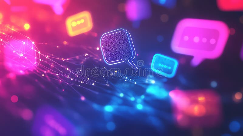 Digital Communication Network Stock Photo - Image of connectivity ...