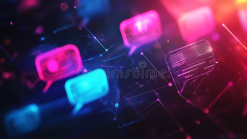 Digital Communication Network Stock Image - Image of infrastructure ...