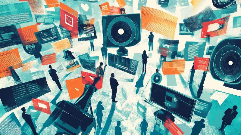 Digital Communication Network with People Interacting among Screens and ...