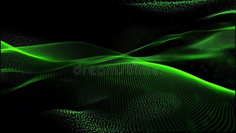 Digital Communication, Science Research, Yellow Color Wave. Futuristic ...