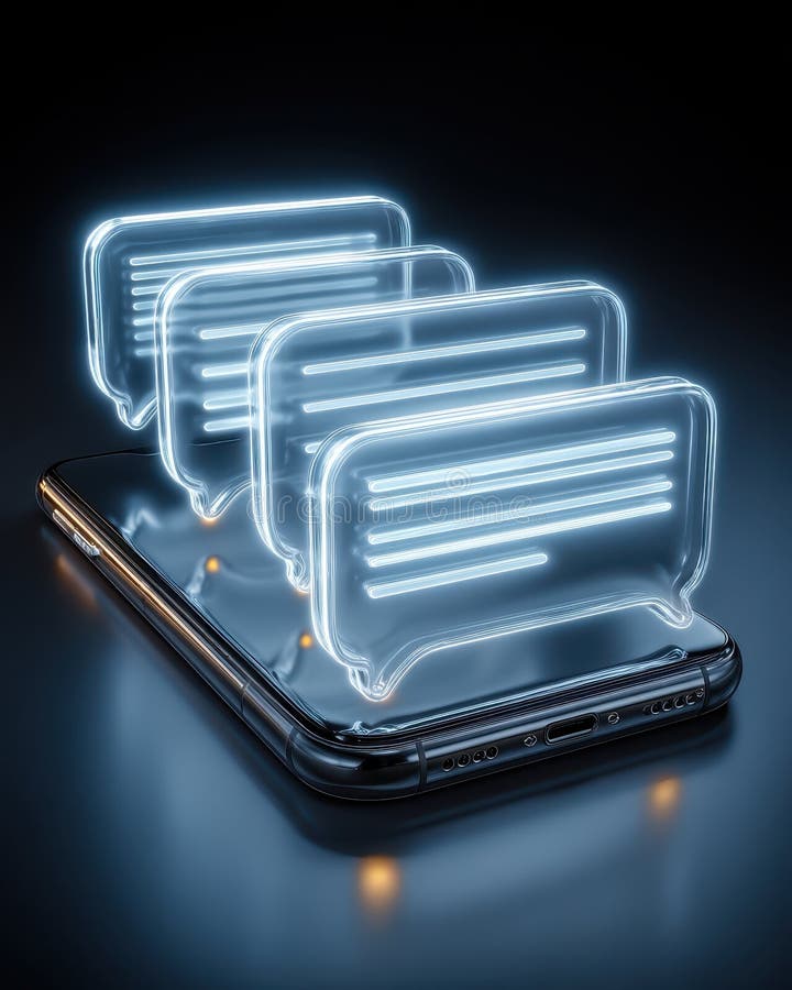 Digital Communication Smartphone Instant Messaging Notifications ...