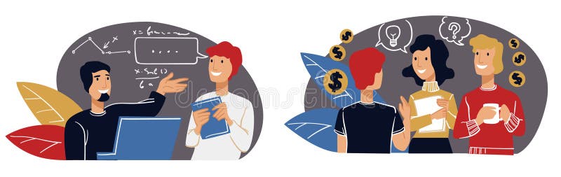 Digital Communication Teamwork Vector Art Stock Vector - Illustration ...