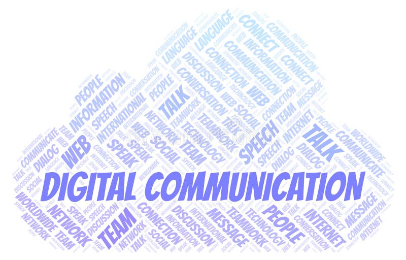Digital Communication Word Cloud. Stock Illustration - Illustration of ...