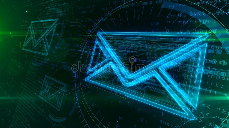Digital Communications Concept with Envelope 3d Illustration Stock ...