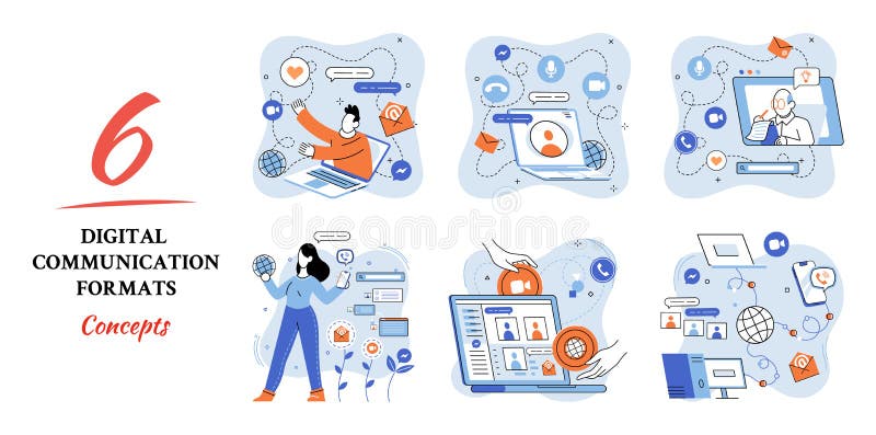 Digital Communications Formats. Chat Messages Smartphone, Sms on Mobile ...