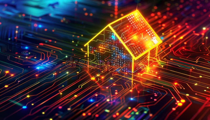 Digital Community, Smart Homes and Digital Community Stock Illustration ...