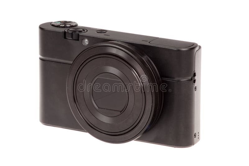 Digital Compact Camera Isolated Stock Image - Image of black, megapixel ...