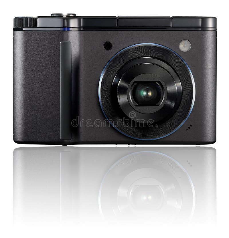 Digital Compact Photo Camera Isolated on White Stock Photo - Image of ...