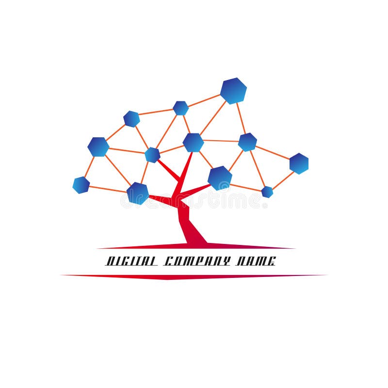 Digital company tree stock vector. Illustration of creative - 98942244