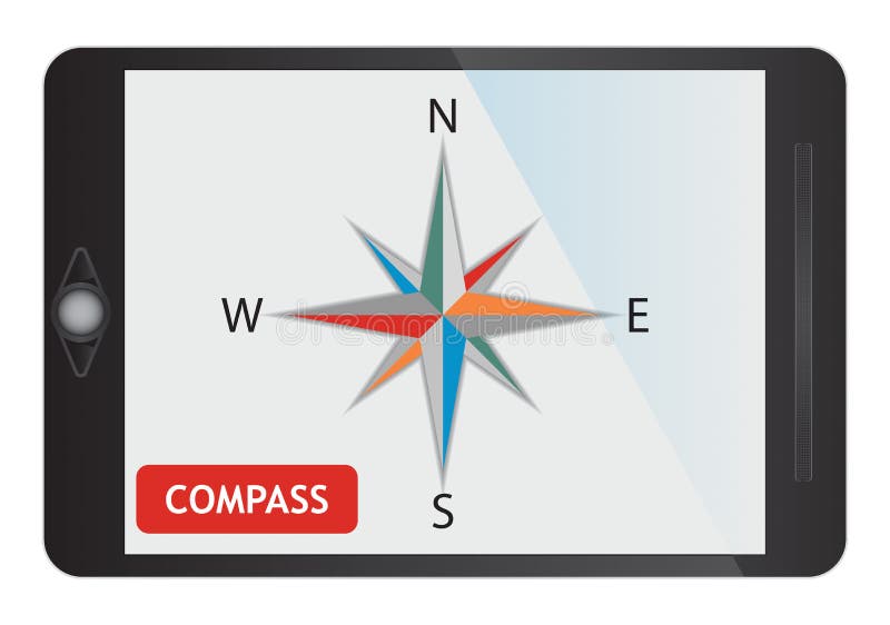 Digital compass stock vector. Illustration of internet - 60292732