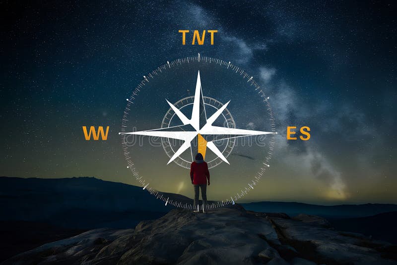 Digital Compass with Modern Design and Sleek Visuals Stock Illustration ...