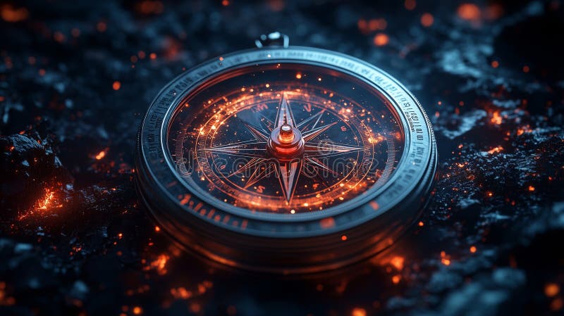 Digital Compass, Strategic Explorer for Business Concept Stock Photo ...