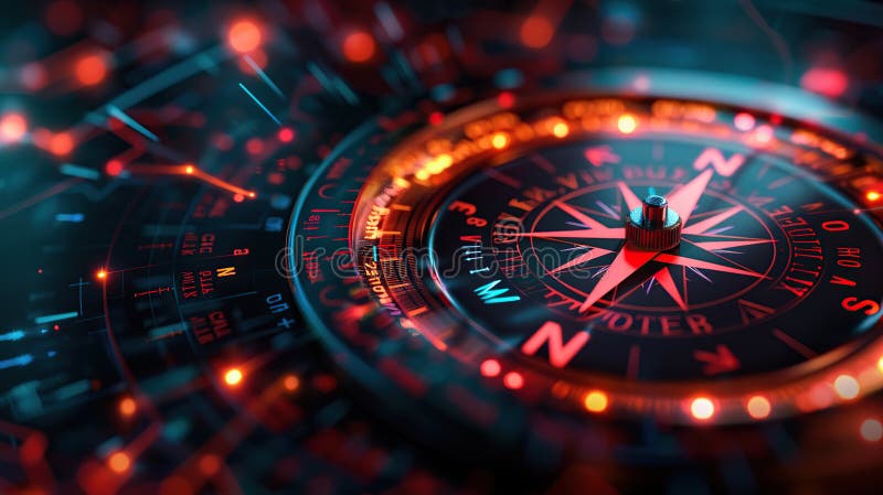 Digital Compass: a Technological Exploration. AI Generative Stock ...