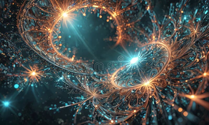 Digital Complex, Abstract Pattern Interconnected Lines and Shapes in ...