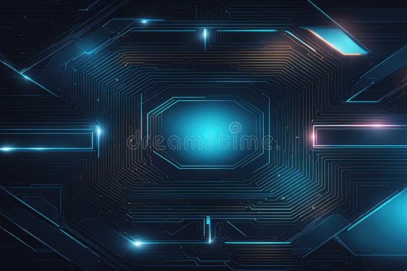 Digital Complexity Cyberspace With Abstract Tech Patterns Stock Image Image Of Wallpaper Blue