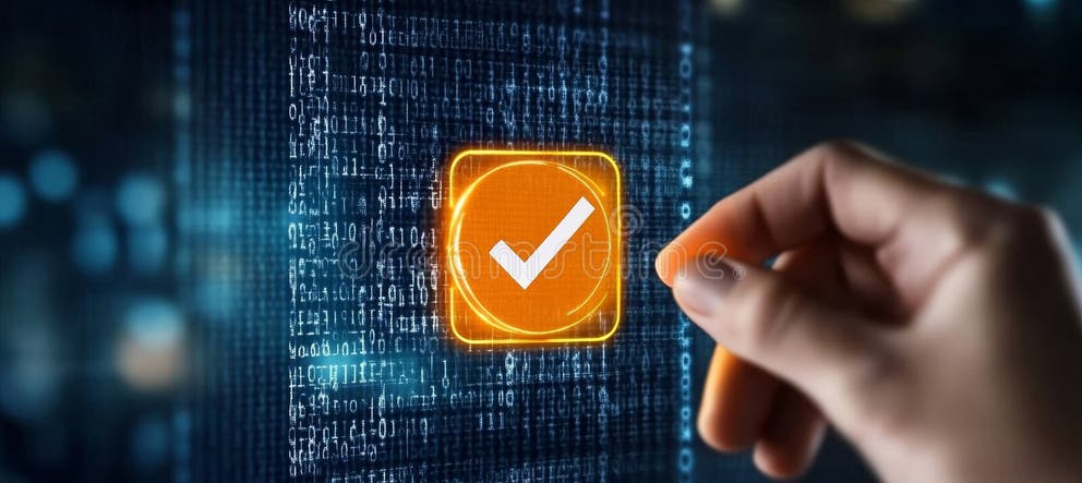 Digital Compliance Verification Process with Visual Checkmarks and ...