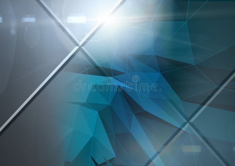 Abstract Transition with Polygons Stock Illustration - Illustration of ...