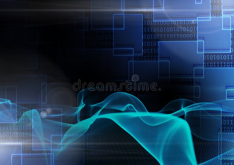 Abstract Transition with Wave Forms Stock Photo - Image of blue, matrix ...