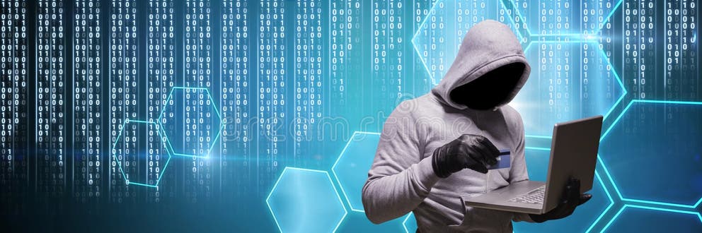 Anonymous Hacker with Computer Code Binary Interface Stock Image - Image of burglary, digital ...