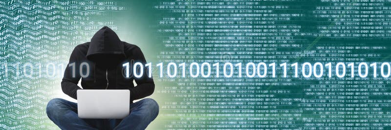 Anonymous Hacker With Computer Code Binary Interface Stock Image Image Of Defocussed Hacking 1911