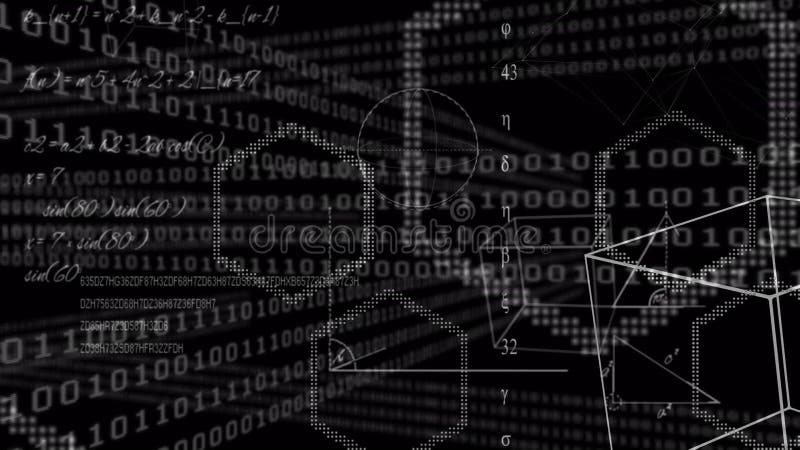 Maths Equations Appearing on Galactic Background and Zooming in Stock ...