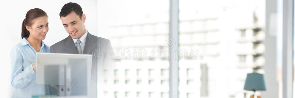 Business People Looking at a Computer Stock Photo - Image of computer ...