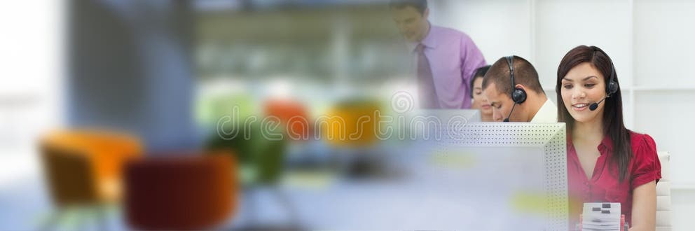 Business People Looking at Computers Stock Image - Image of ...