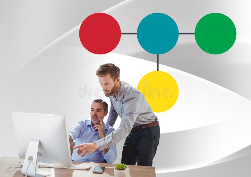 Businessmen Meeting with Mind Map Stock Image - Image of curve ...