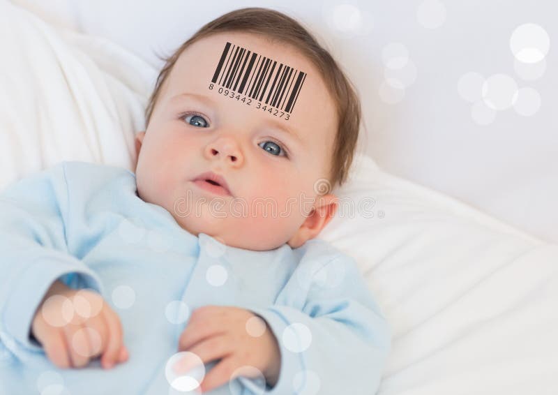Clone baby with barcode stock photo. Image of house - 112820294