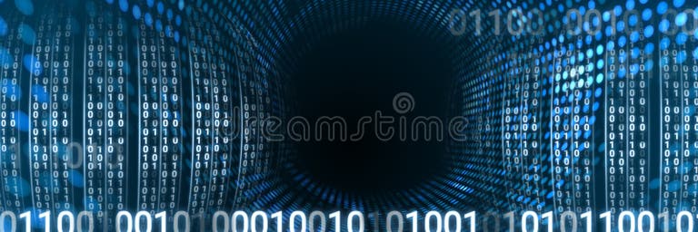 Code Binary Interface and Blue Background Stock Illustration ...