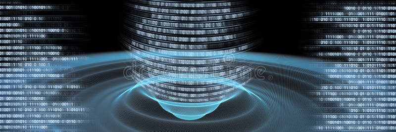 Binary Swirl stock illustration. Illustration of internet - 738859