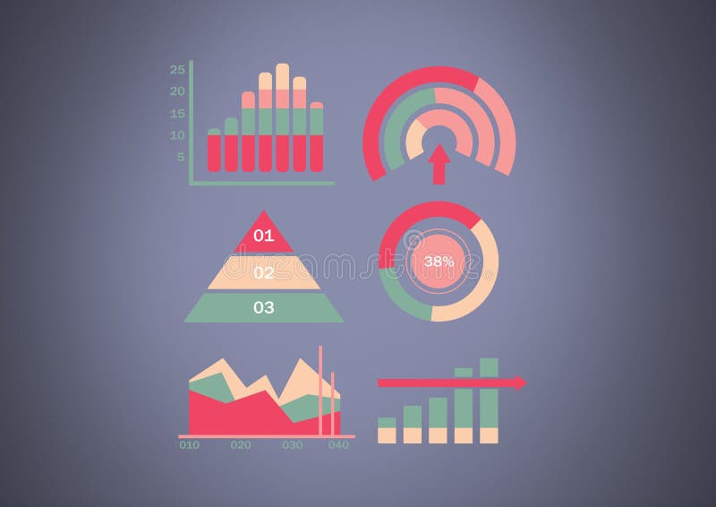Colorful chart statistics stock illustration. Illustration of generated ...