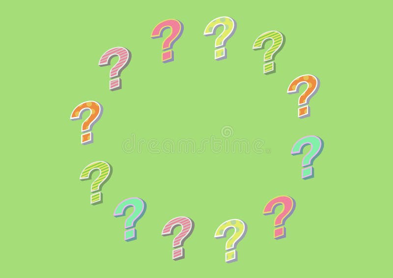 Colorful Funky Question Marks Stock Illustration - Illustration of copy ...