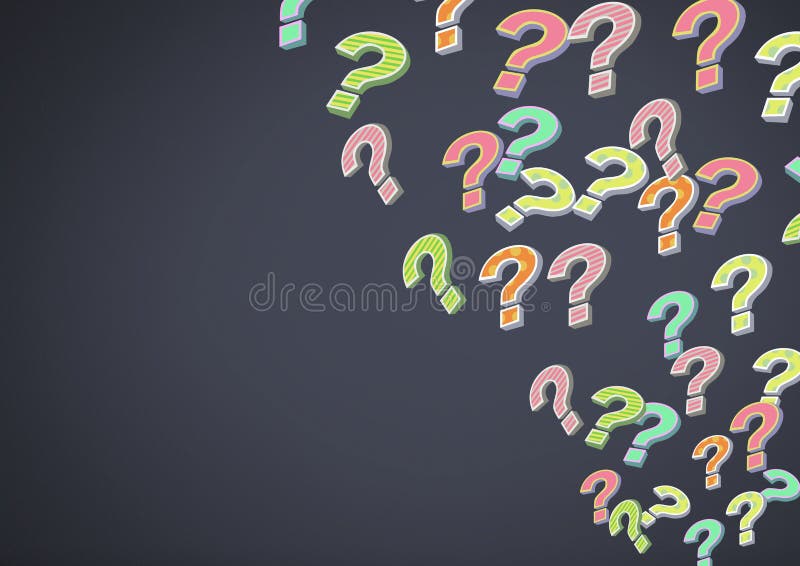 Colorful Funky Question Marks Stock Illustration - Illustration of ...