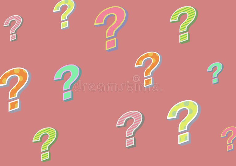 Colorful Funky Question Marks Stock Illustration - Illustration of ...