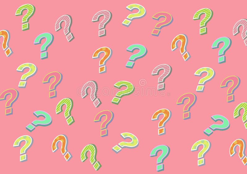Colorful Funky Question Marks Stock Illustration - Illustration of ...