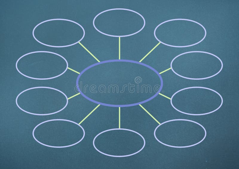 Colorful Mind Map Clouds Over Bright Background Stock Illustration ...