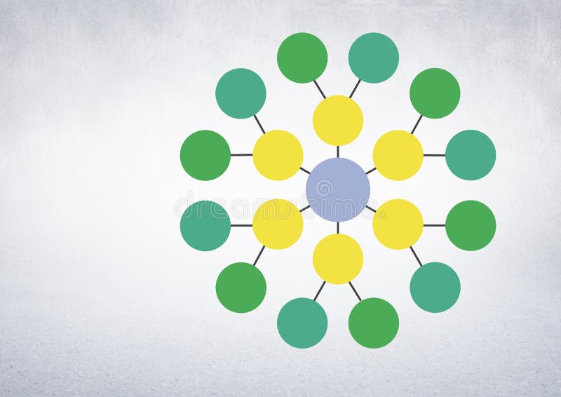 Colorful Mind Map Over Bright Background Stock Illustration ...