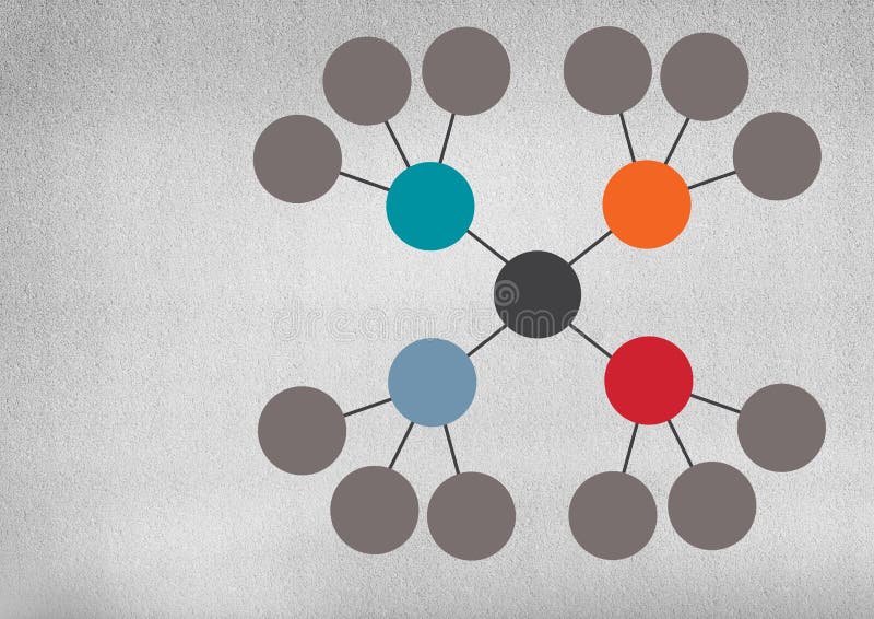 Colorful Mind Map Clouds Over Bright Background Stock Illustration ...