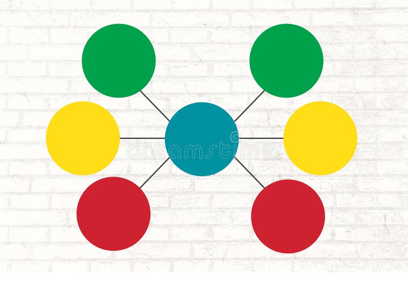 Colorful Mind Map Over Bright Background Stock Illustration ...