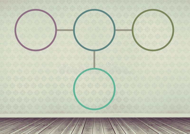 Colorful Mind Map Over Room Background Stock Illustration ...