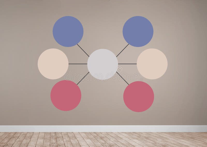 Colorful Mind Map Over Room Background Stock Illustration ...