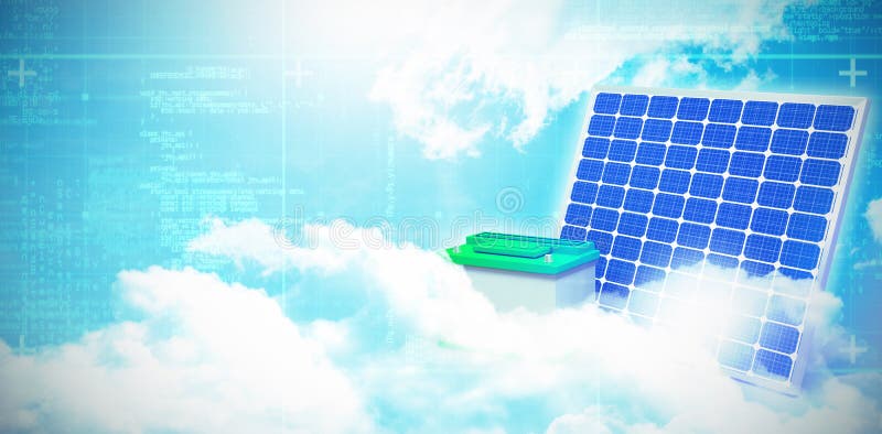 Digital Composite of 3d Solar Panel Stock Illustration - Illustration ... Digital Composite of 3d Solar Panel Stock Illustration - Illustration ...
