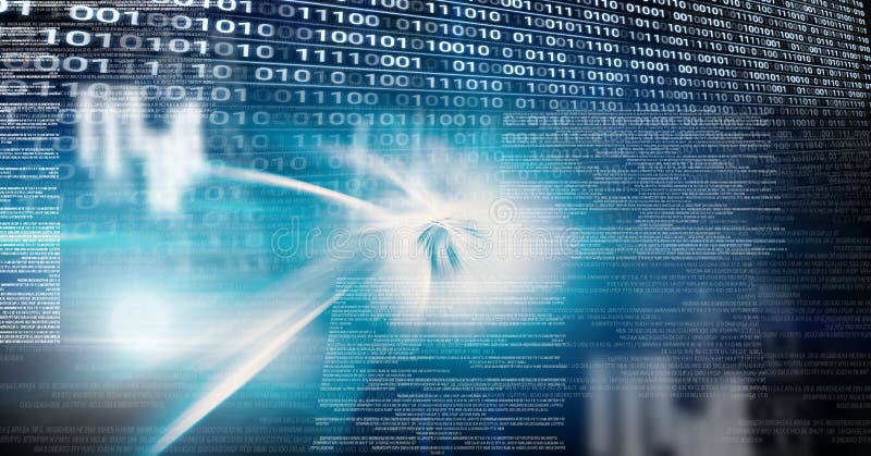 Digital Technology Glowing Interface Stock Illustration - Illustration ...