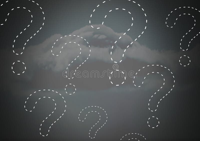 Dotted line question marks stock illustration. Illustration of vignette ...
