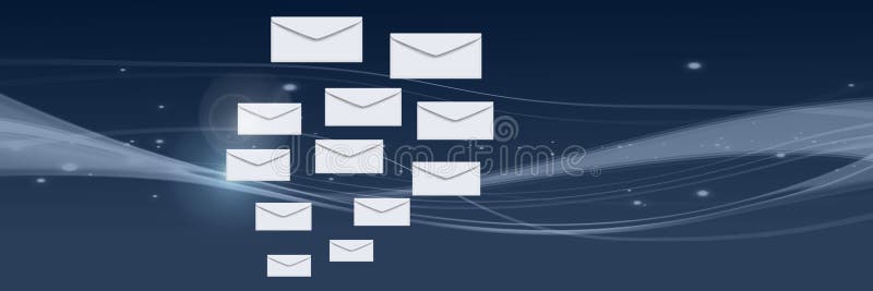 Envelope Letters Messages Floating Stock Illustration - Illustration of ...